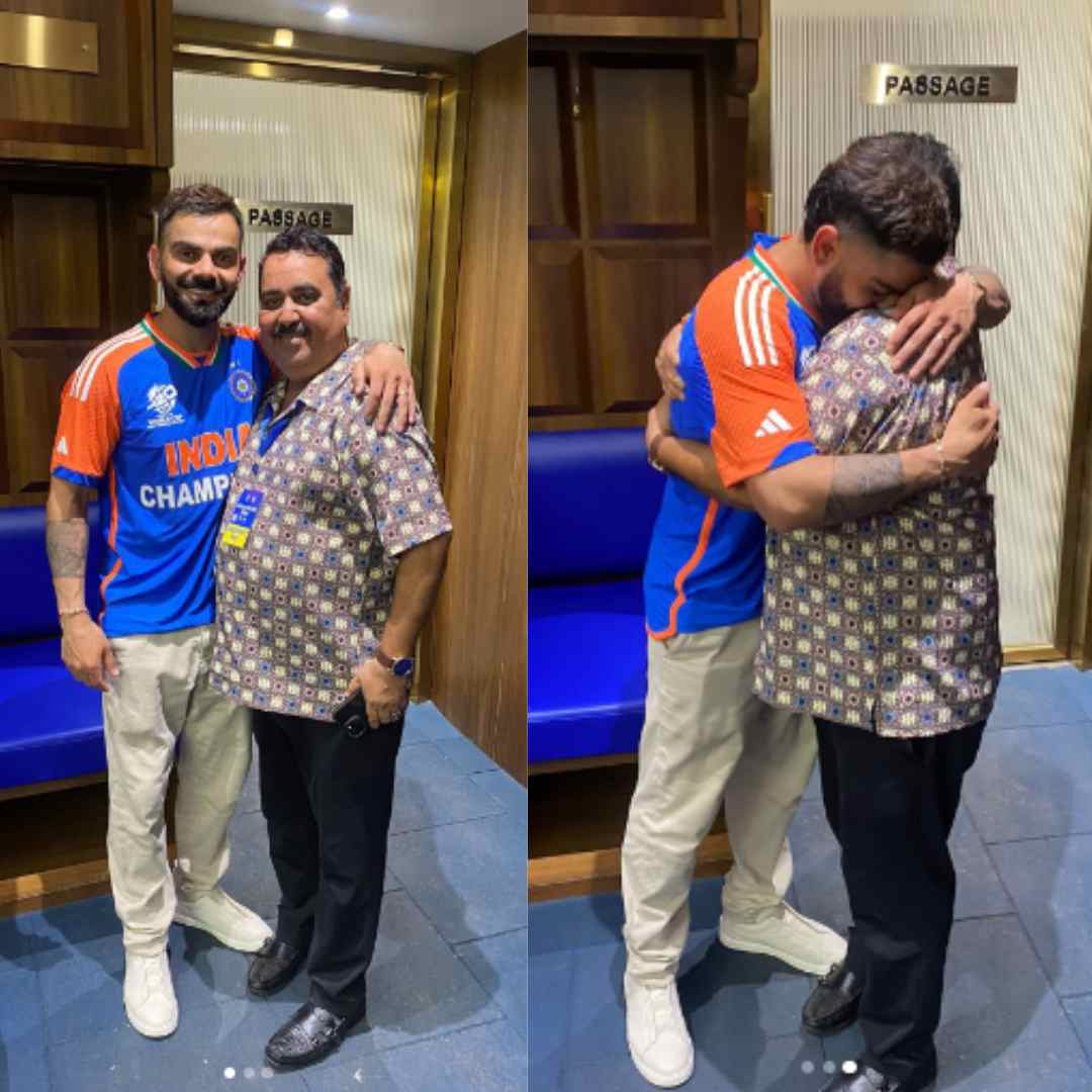 Virat Kohli Meets Childhood Coach Rajkumar Sharma After T20 World Cup Triumph - SportsGAGA